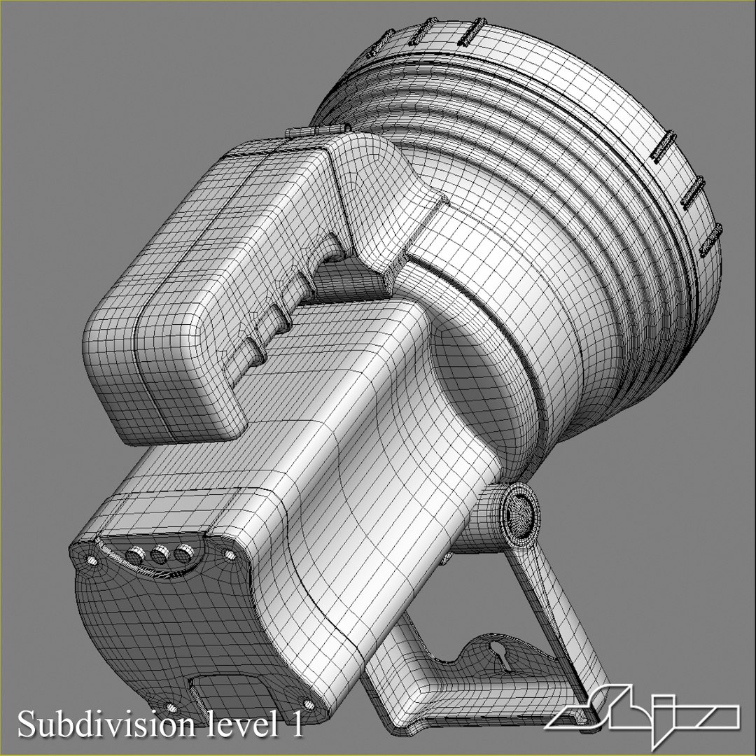 3ds Max Spotlight Modeled