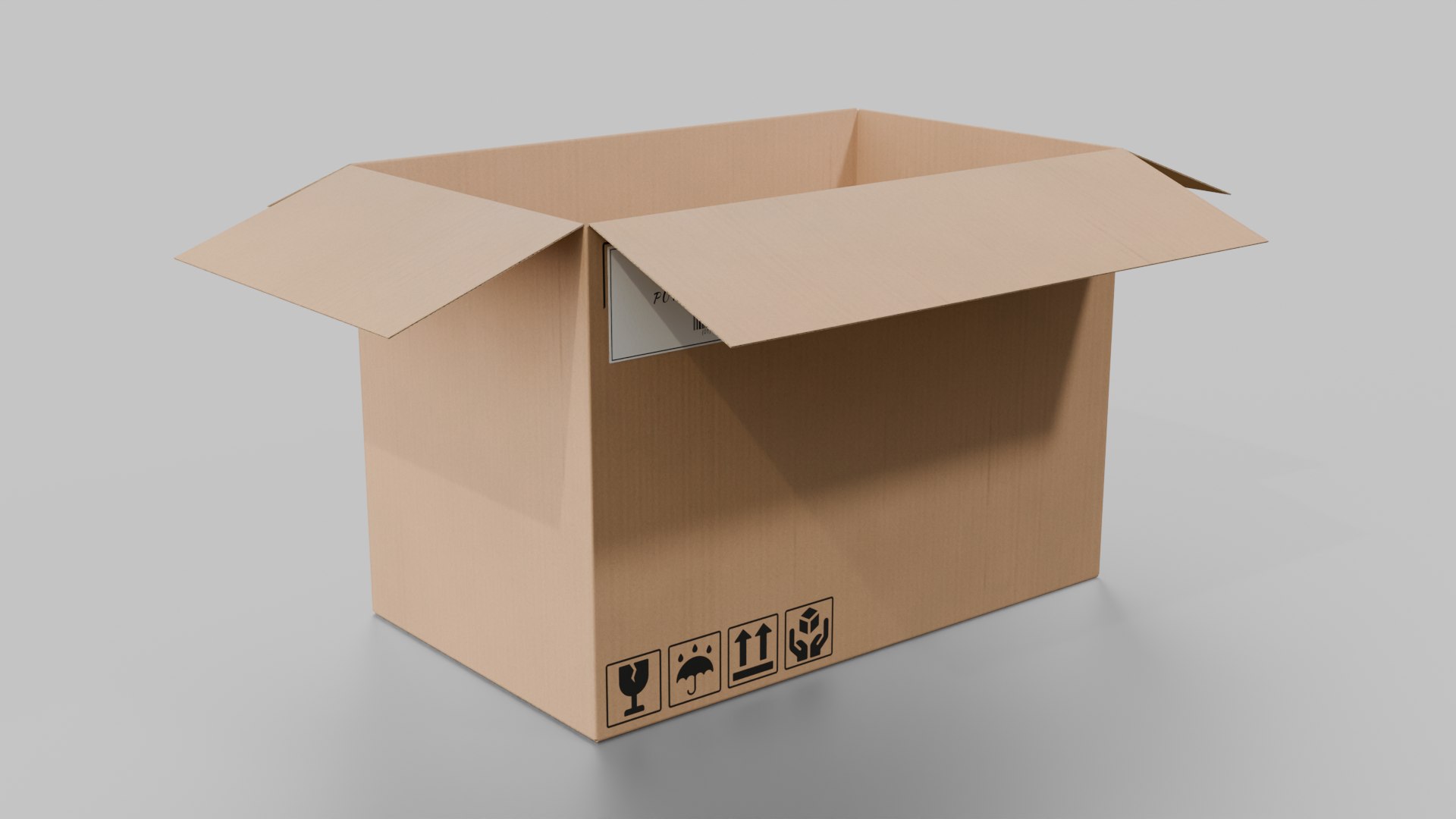 Cardboard Rectangular Deep Storage Box - Rigged And Fully Customizable ...