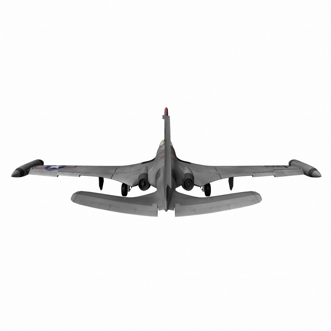 Mcdonnell F2h Banshee Jet Fighter 3d Model
