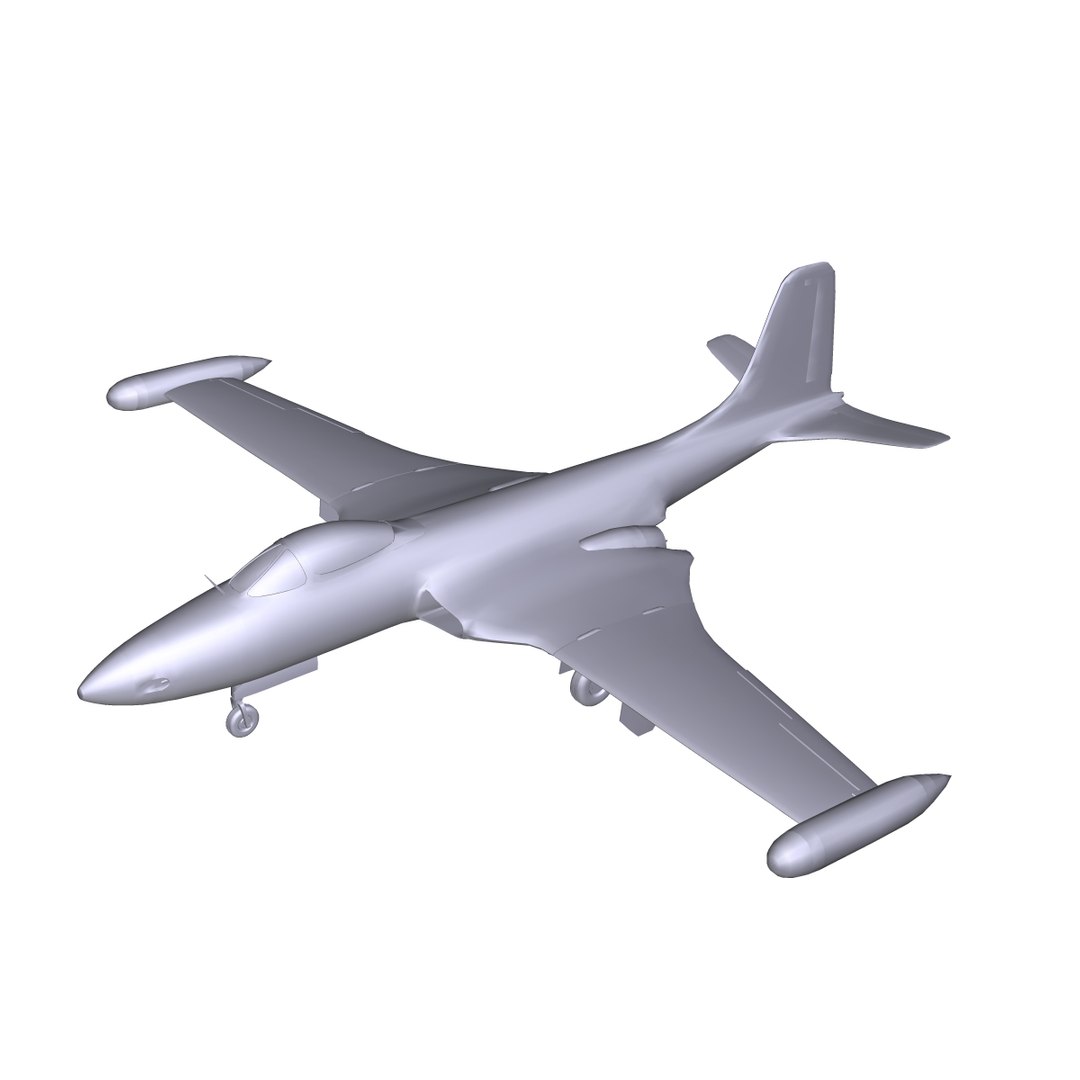 mcdonnell f2h banshee jet fighter 3d model