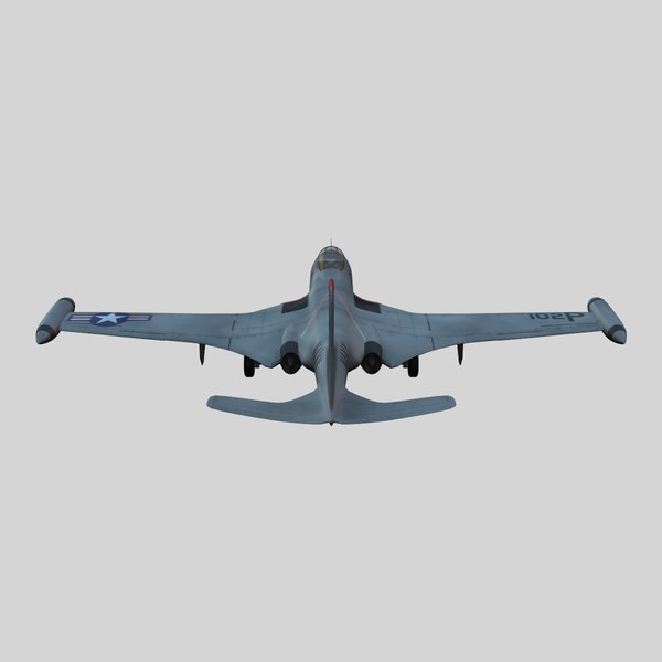 mcdonnell f2h banshee jet fighter 3d model