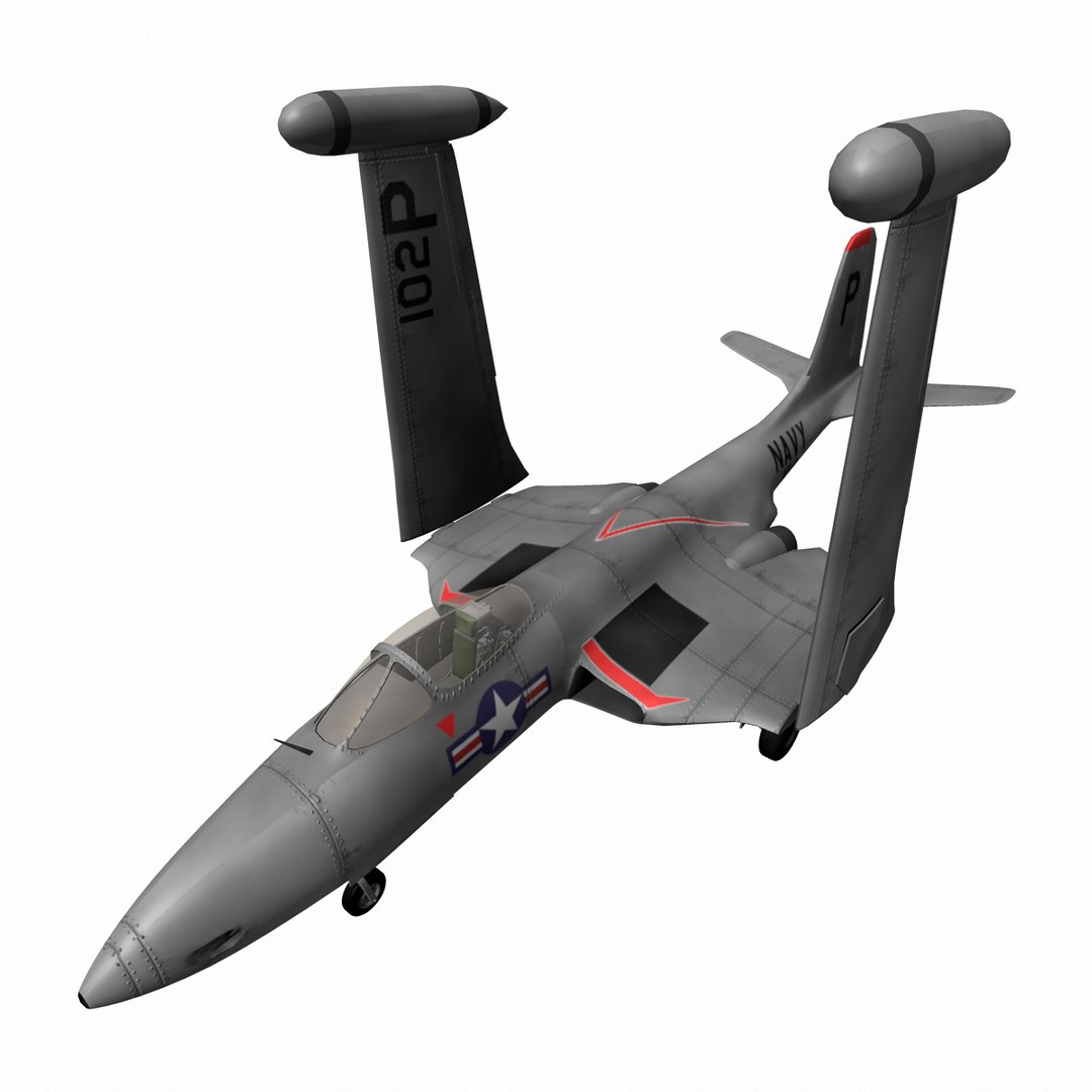 Mcdonnell F2h Banshee Jet Fighter 3d Model