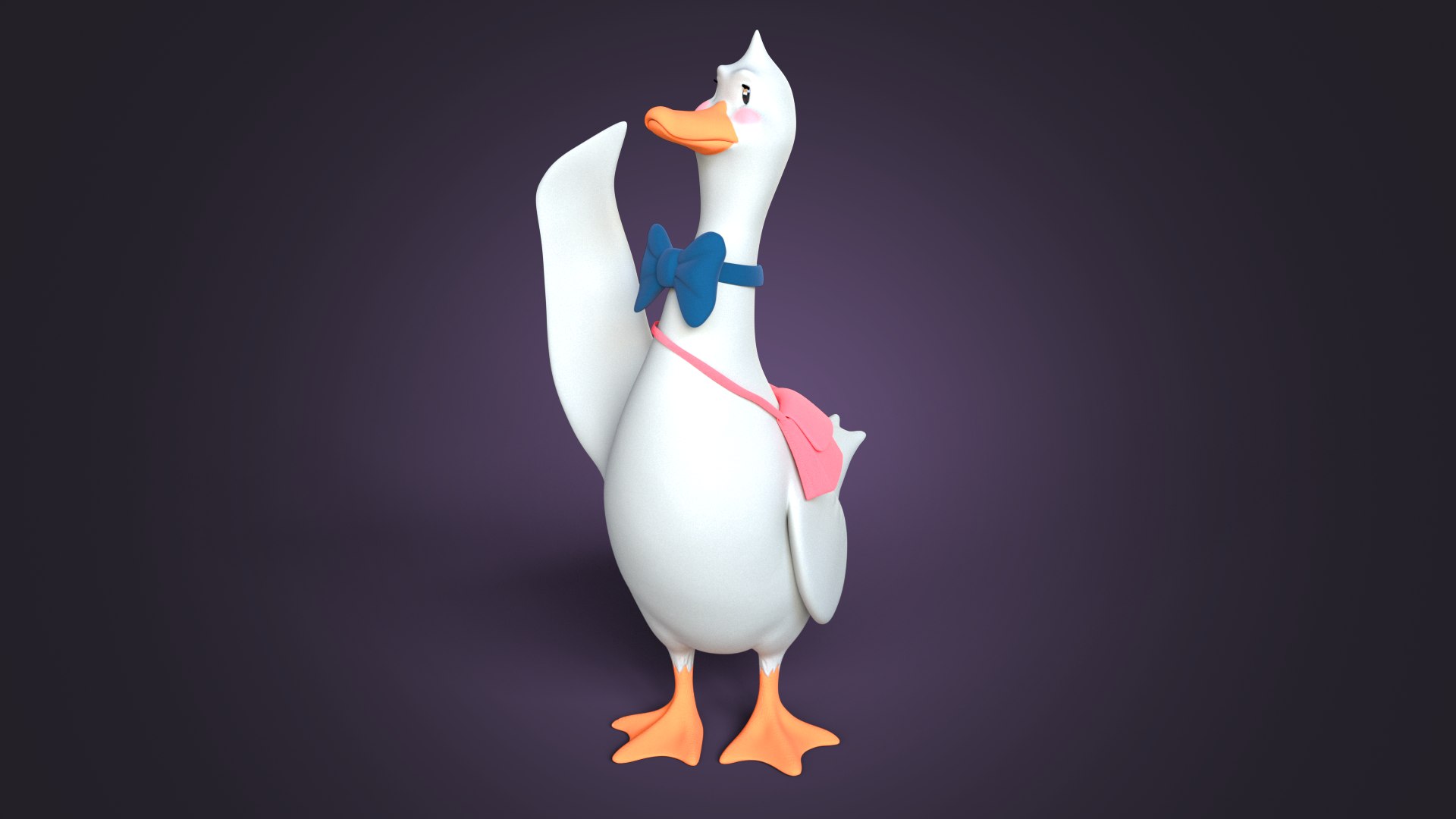 3D Model Cartoon Goose - TurboSquid 2097243