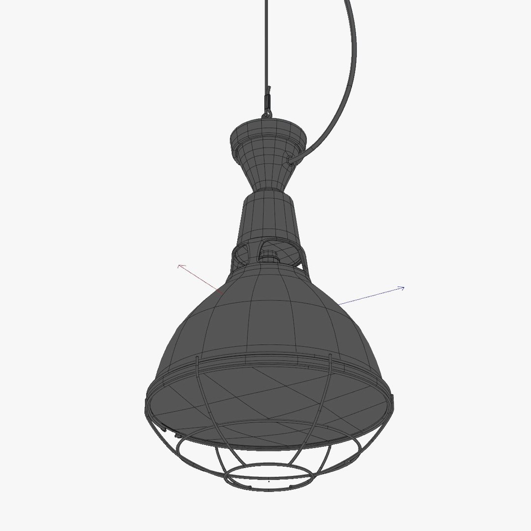 industrial style factory light obj