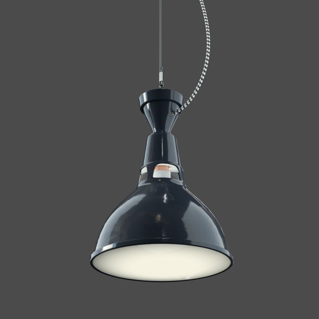 industrial style factory light obj