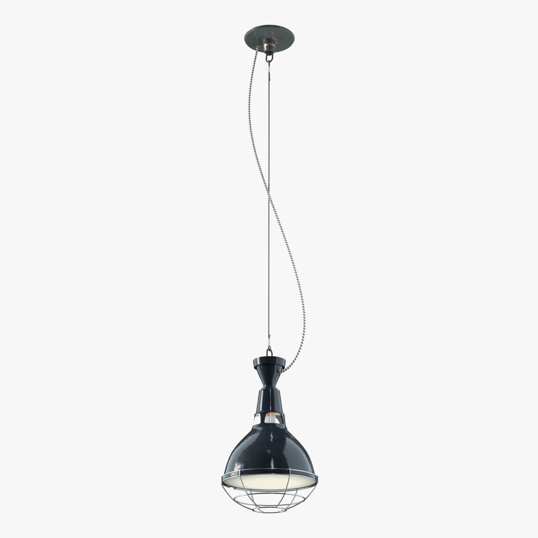 industrial style factory light obj