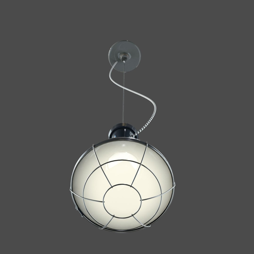 industrial style factory light obj