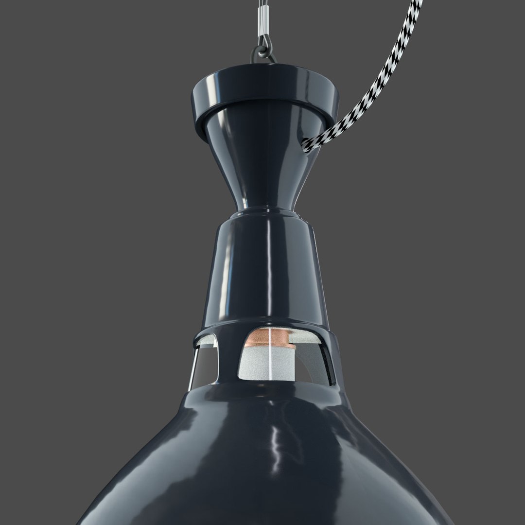 industrial style factory light obj