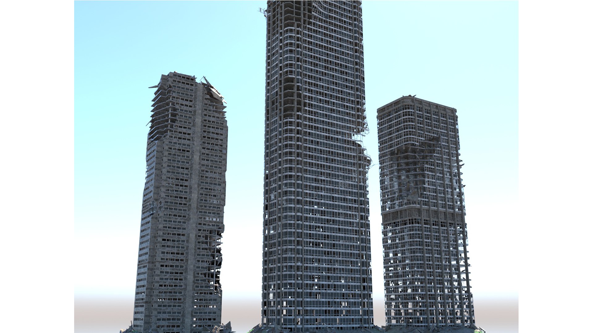 Destroyed Building 3D Model - TurboSquid 2109178