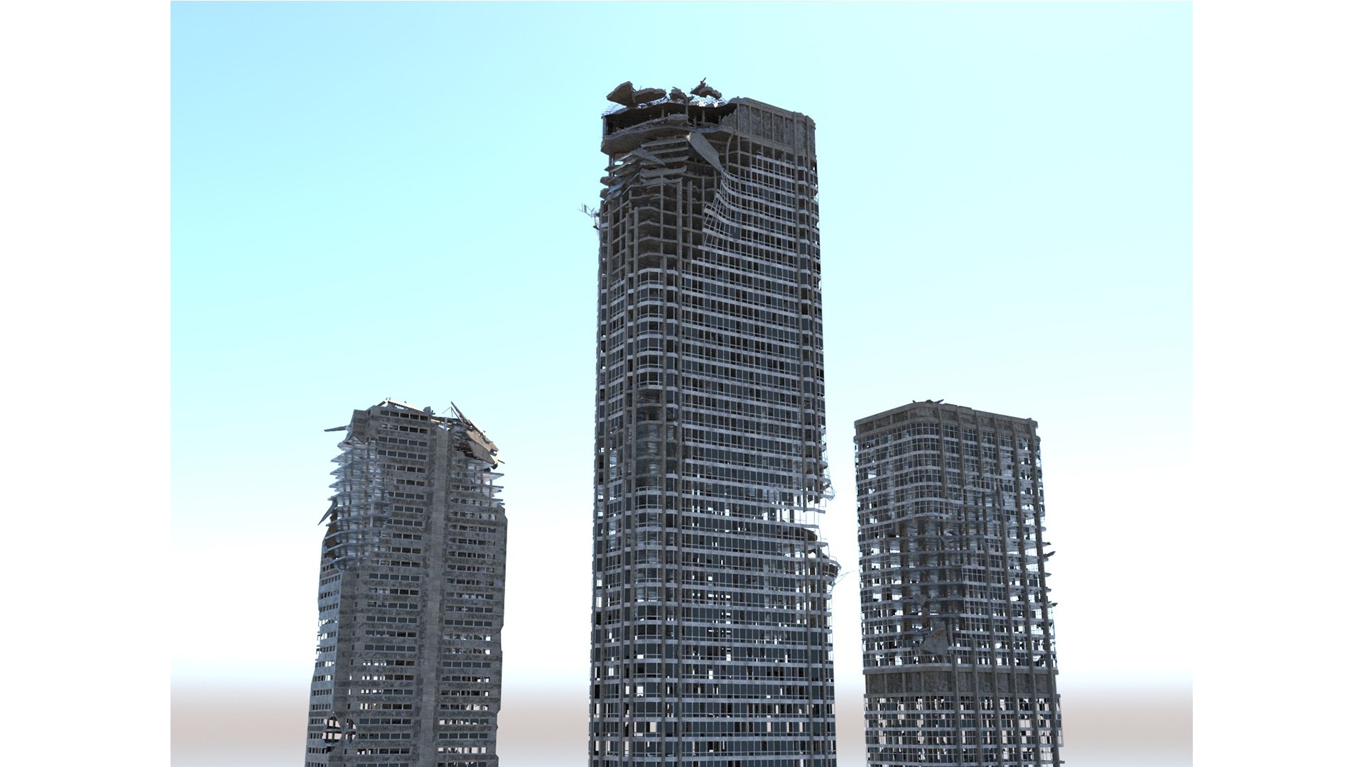 Destroyed Building 3D Model - TurboSquid 2109178