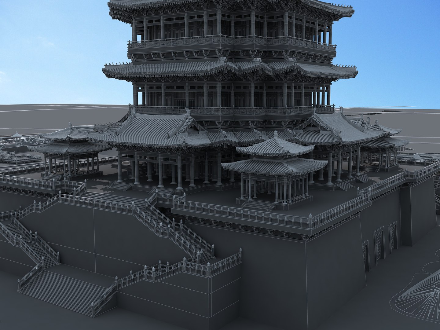 3D model Chinese Ancient Architecture 7 - TurboSquid 2057564