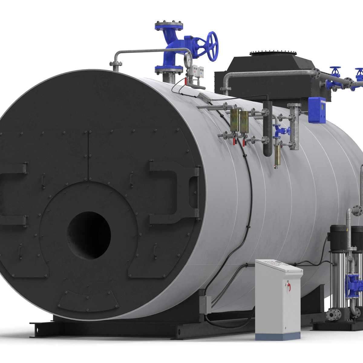 industrial gas steam generator 3d model