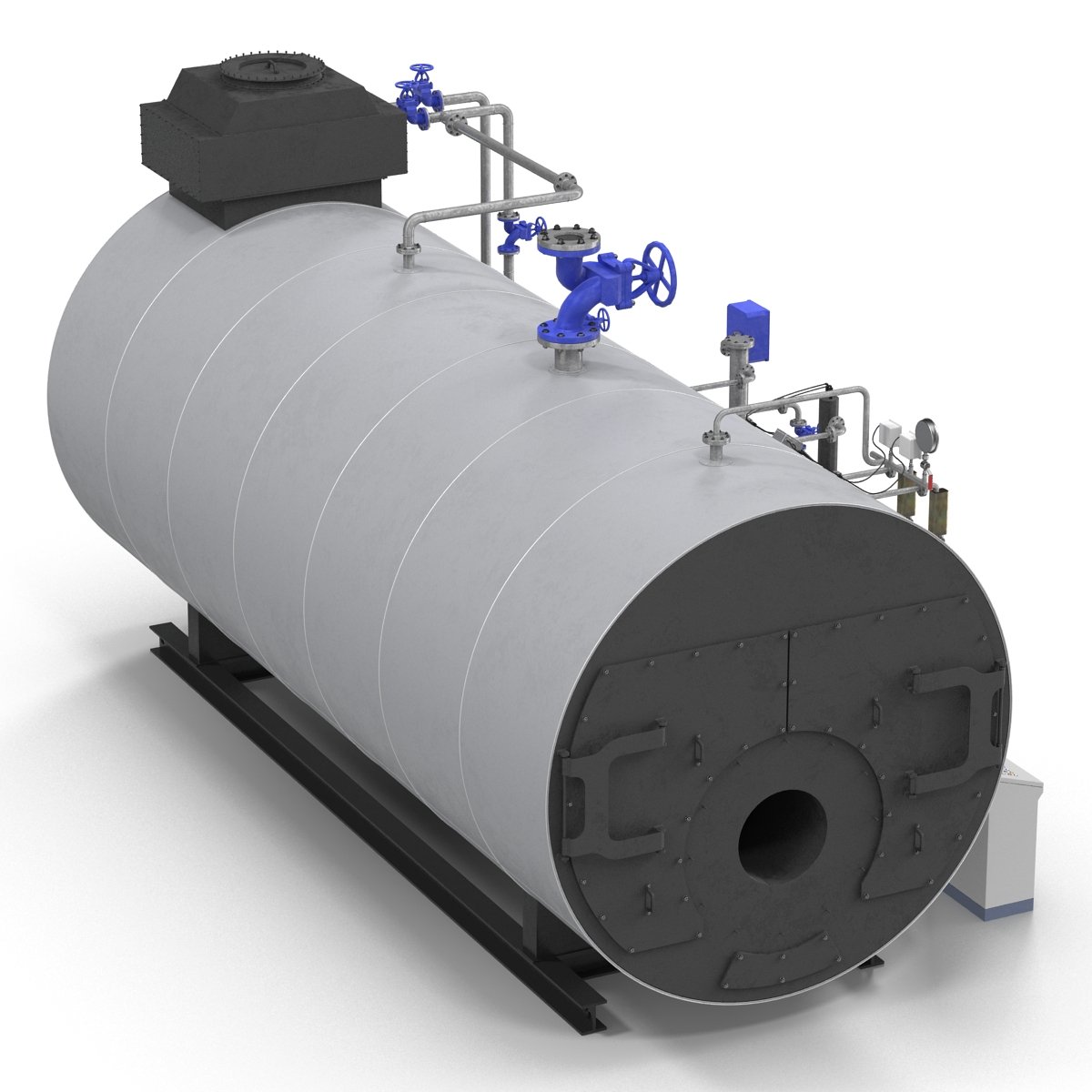 industrial gas steam generator 3d model