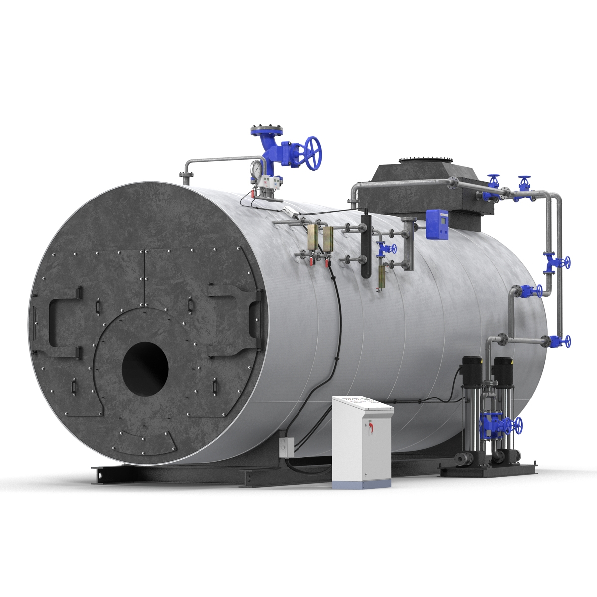 industrial gas steam generator 3d model