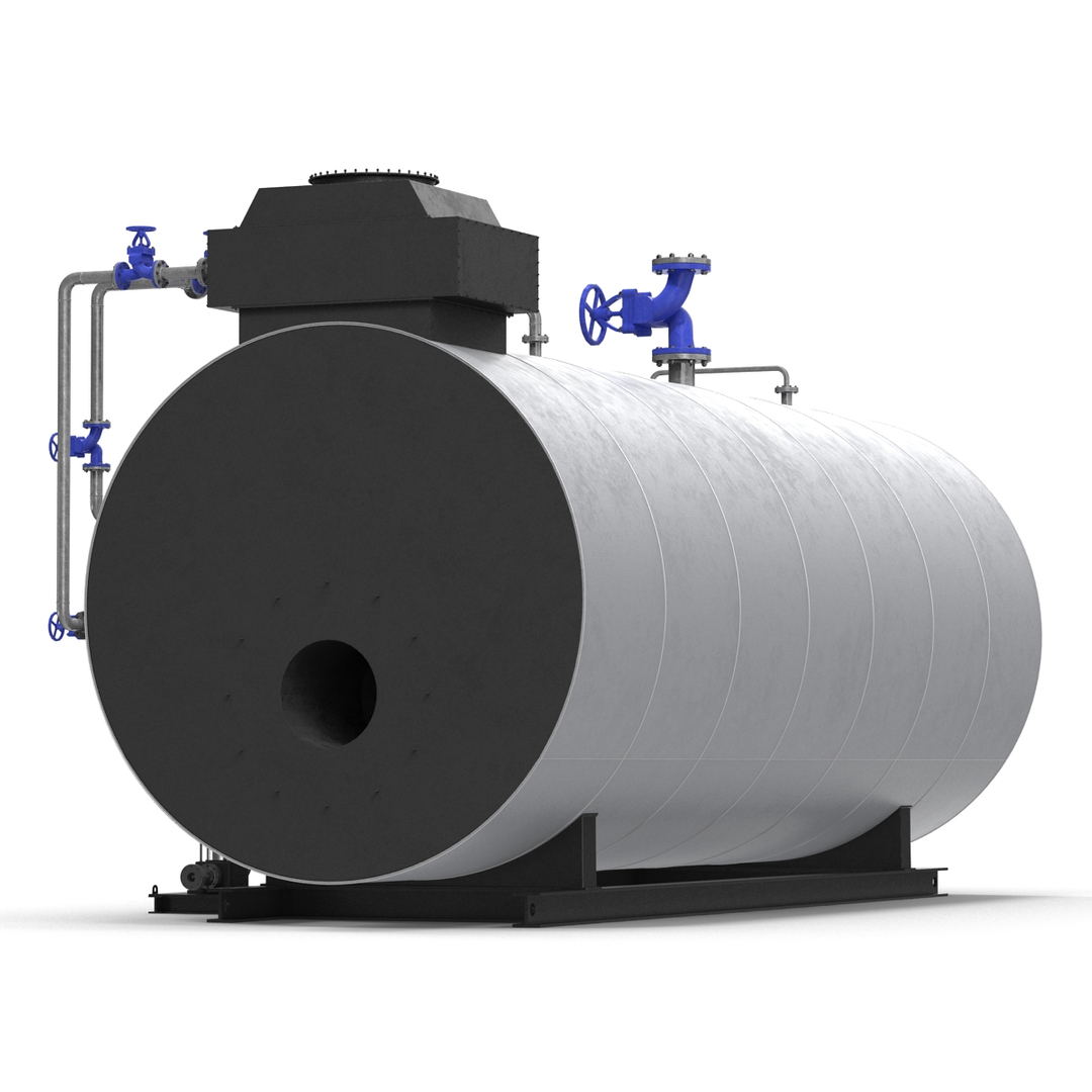 industrial gas steam generator 3d model