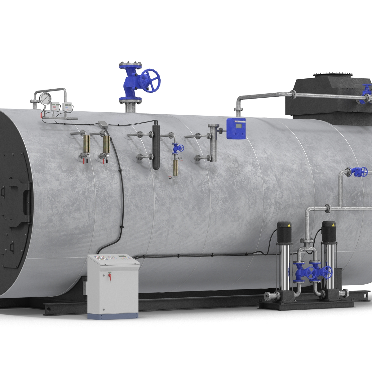 industrial gas steam generator 3d model