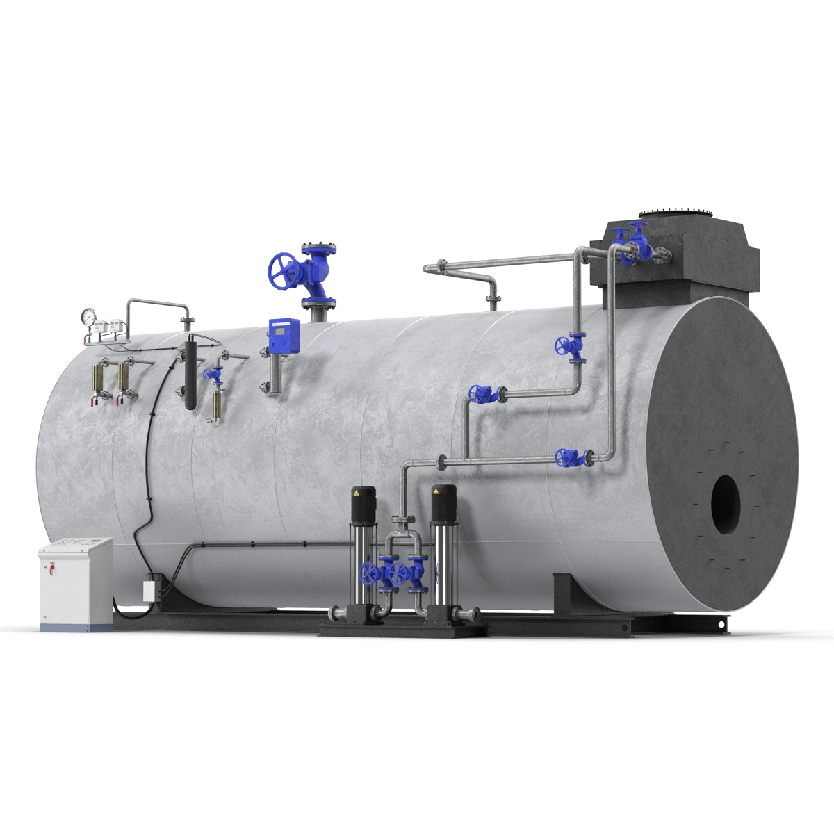 industrial gas steam generator 3d model