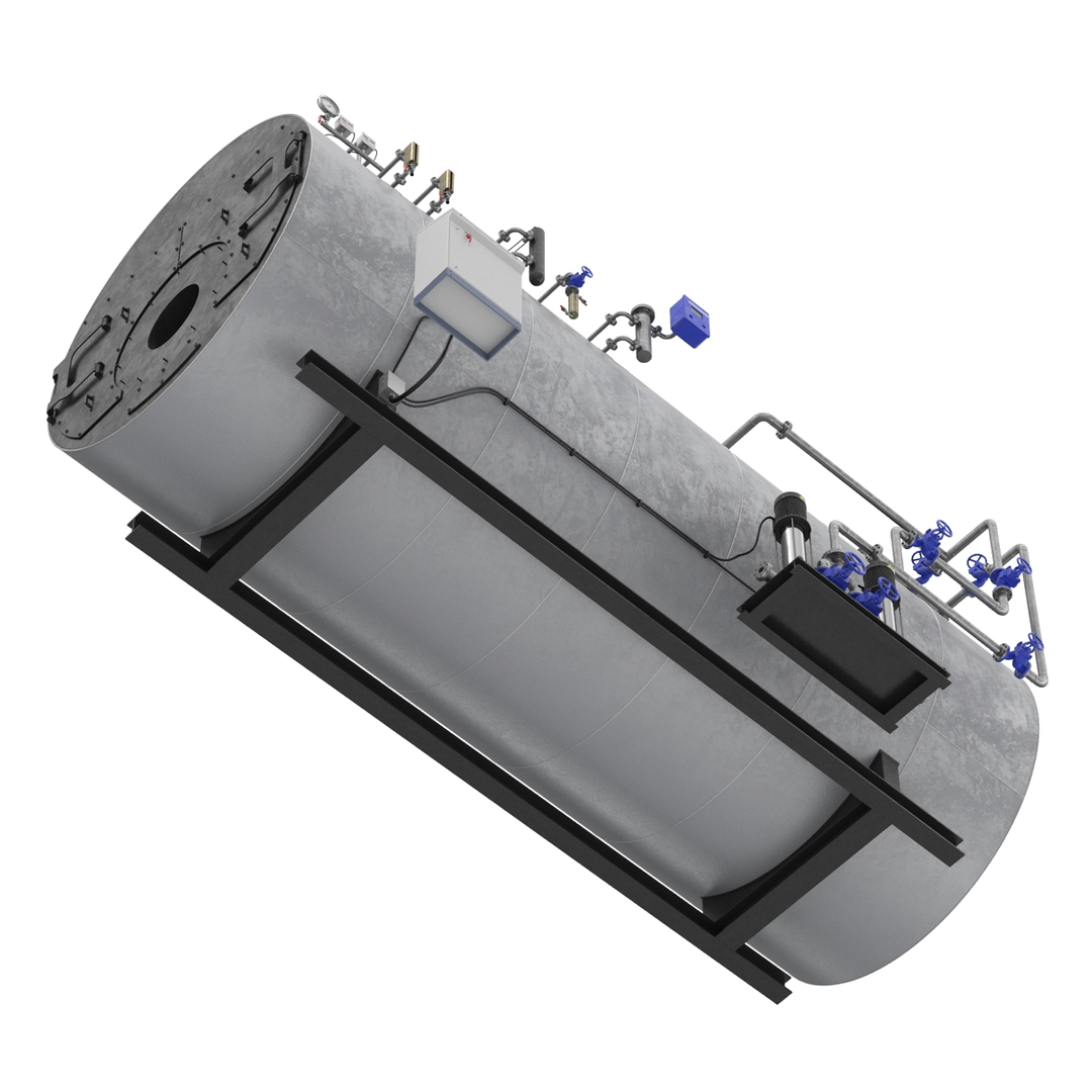 industrial gas steam generator 3d model