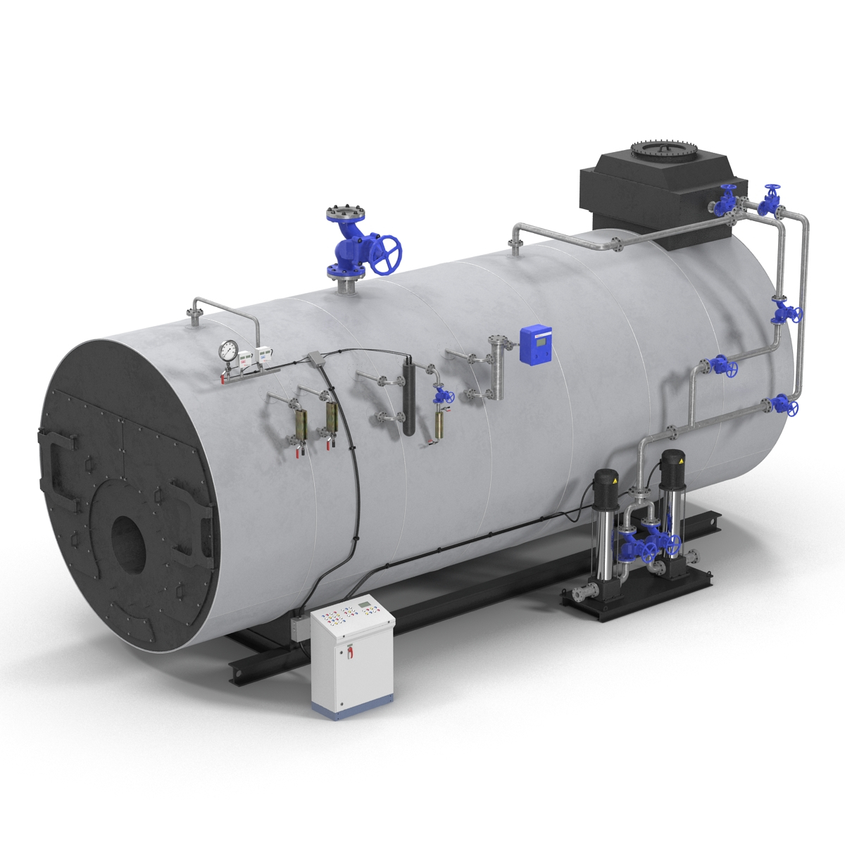 industrial gas steam generator 3d model