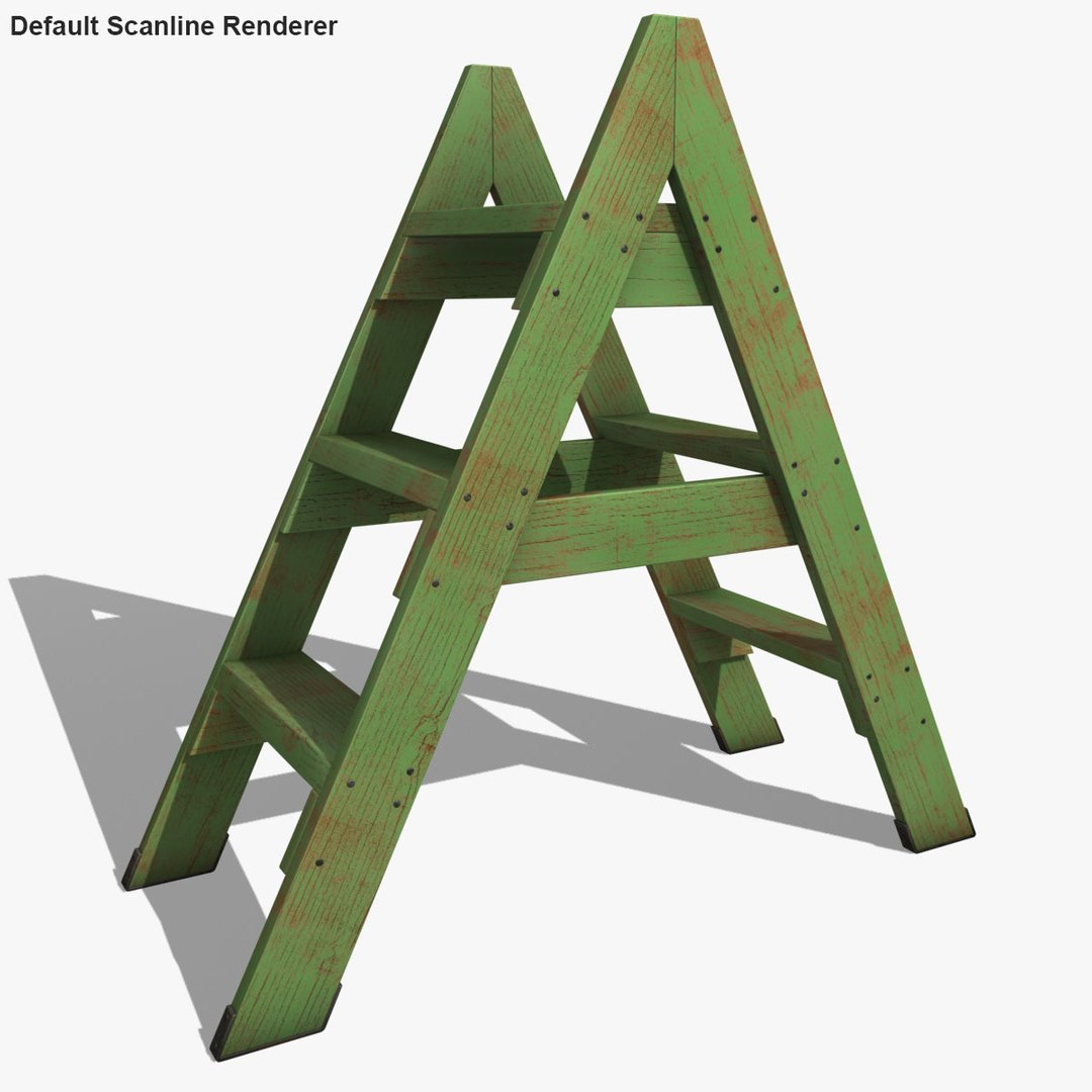 Max Realistic Antique Ladder 02