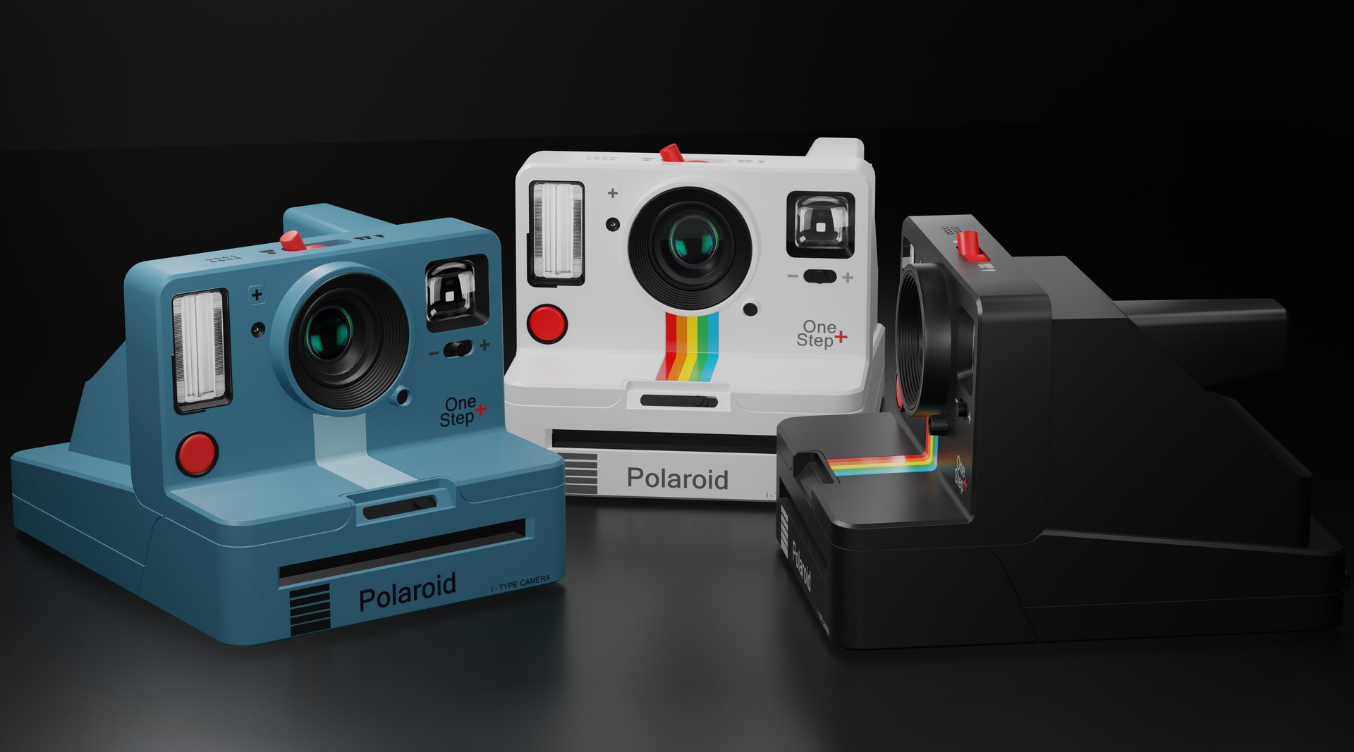 Polaroid Camera Pack - Include Skins Black-Blue-White 3D Model ...