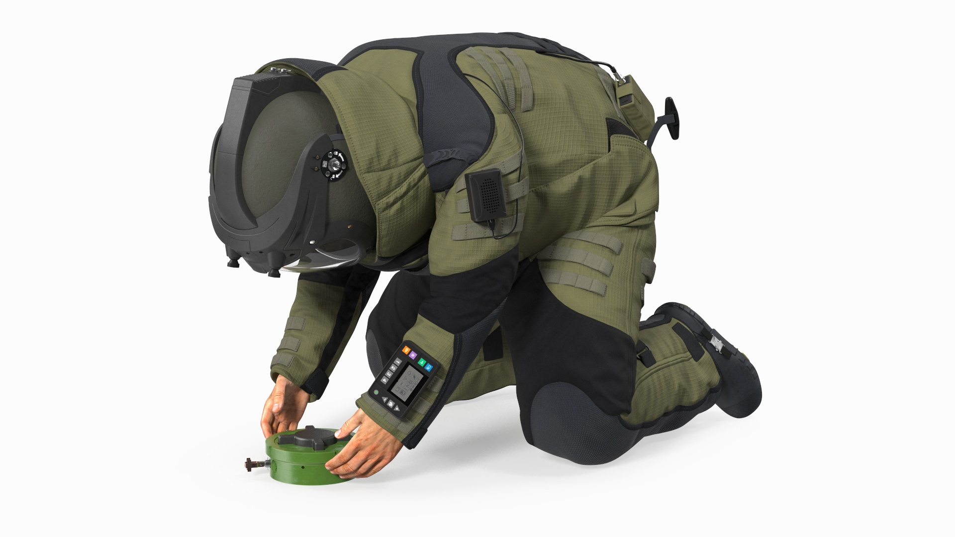 3D Man in Bomb Suit EOD 10 Disarms Mine - TurboSquid 2151708