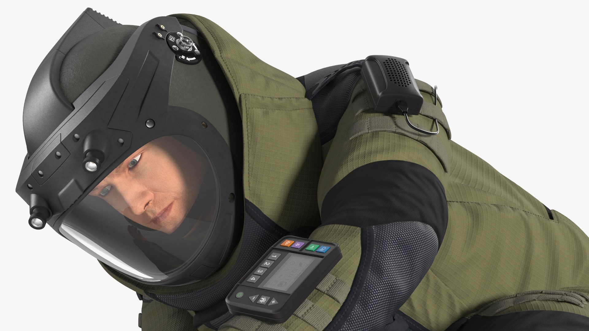 3D Man in Bomb Suit EOD 10 Disarms Mine - TurboSquid 2151708