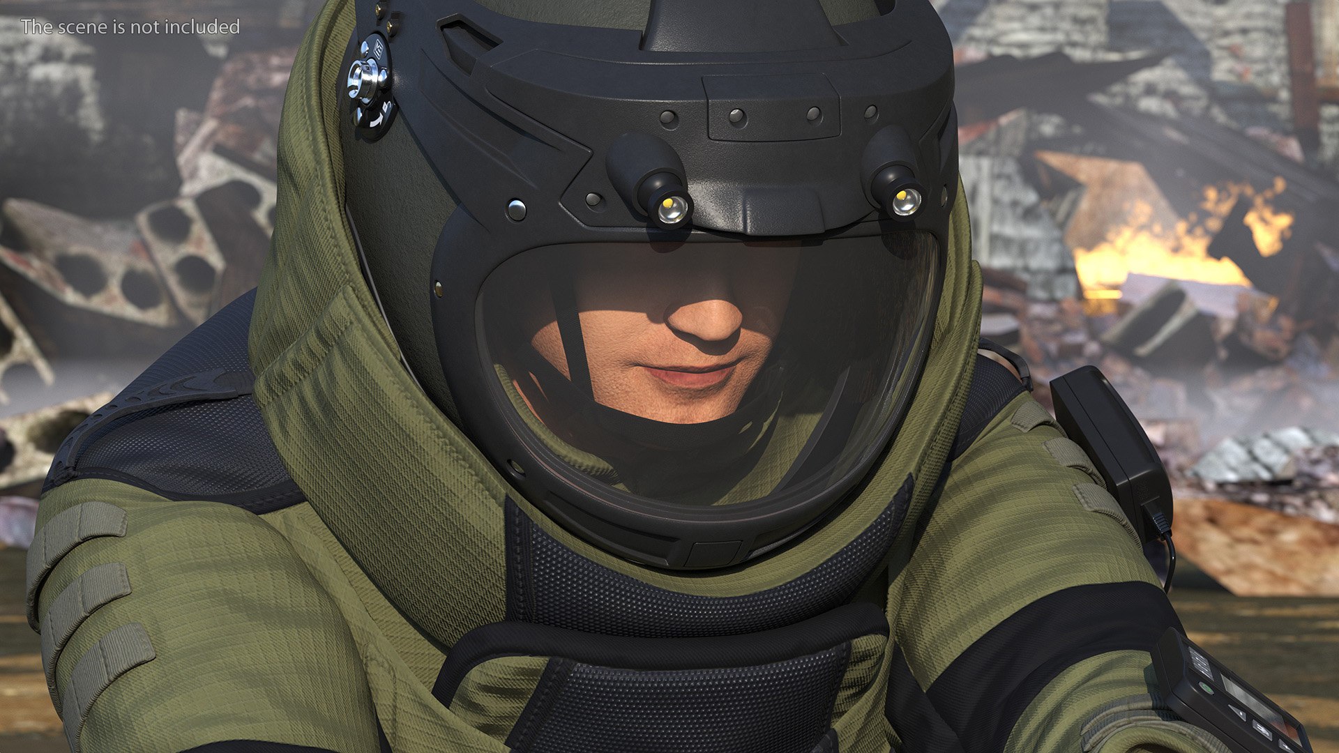 3D Man in Bomb Suit EOD 10 Disarms Mine - TurboSquid 2151708