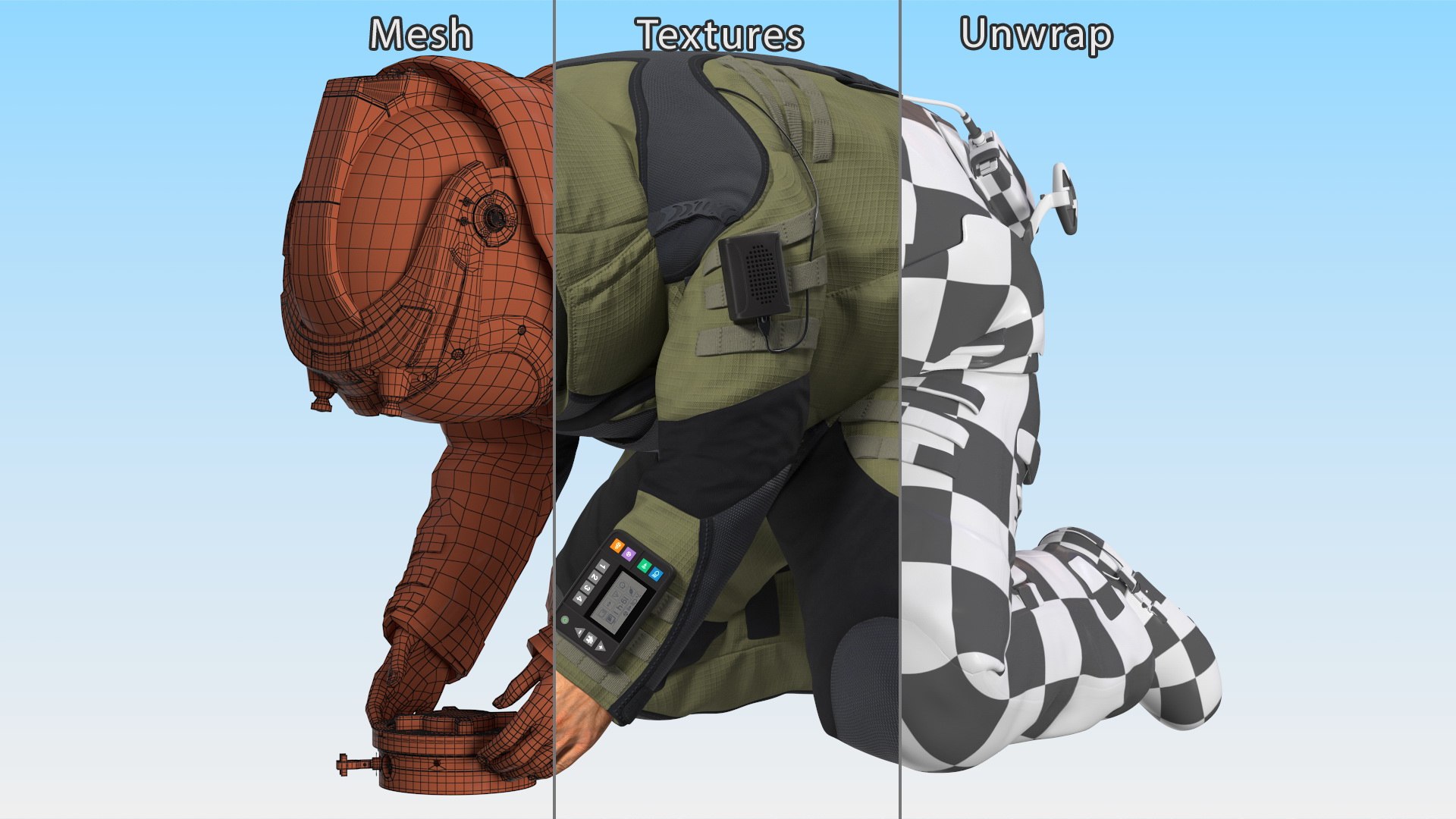 3D Man in Bomb Suit EOD 10 Disarms Mine - TurboSquid 2151708