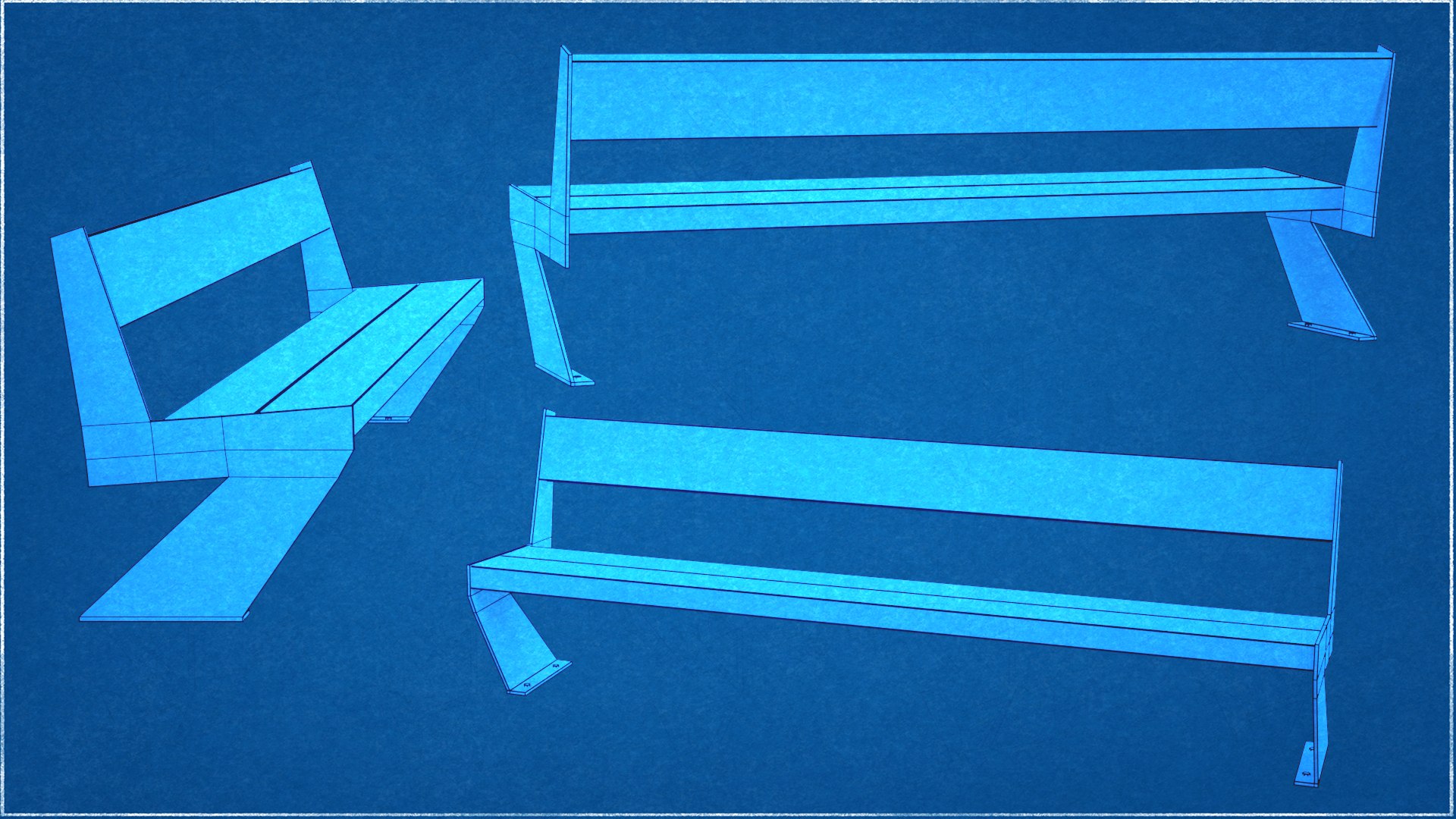 Collection of two Mediterraneo benches Low-Poly model - TurboSquid 2136351
