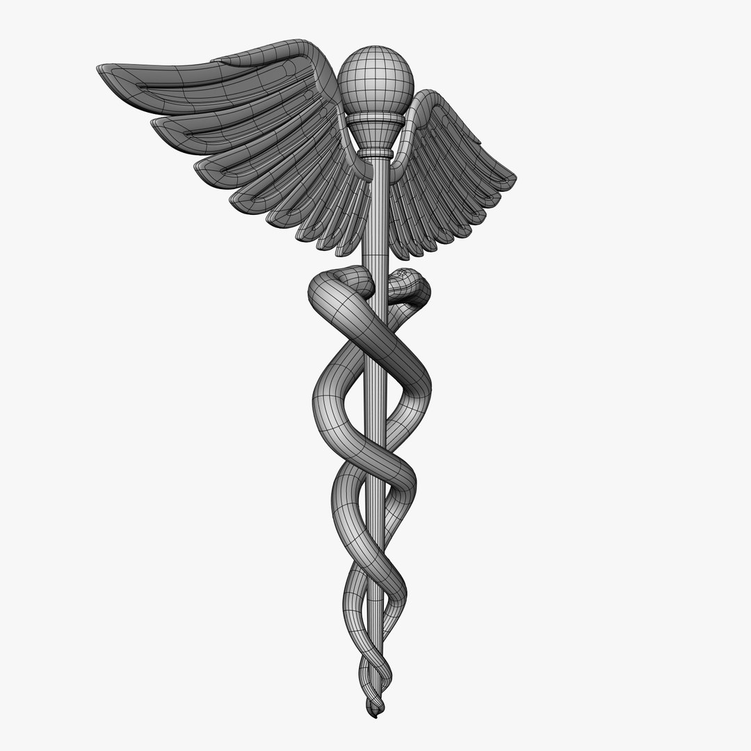 3d Model Caduceus Medical