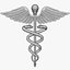 3d Model Caduceus Medical