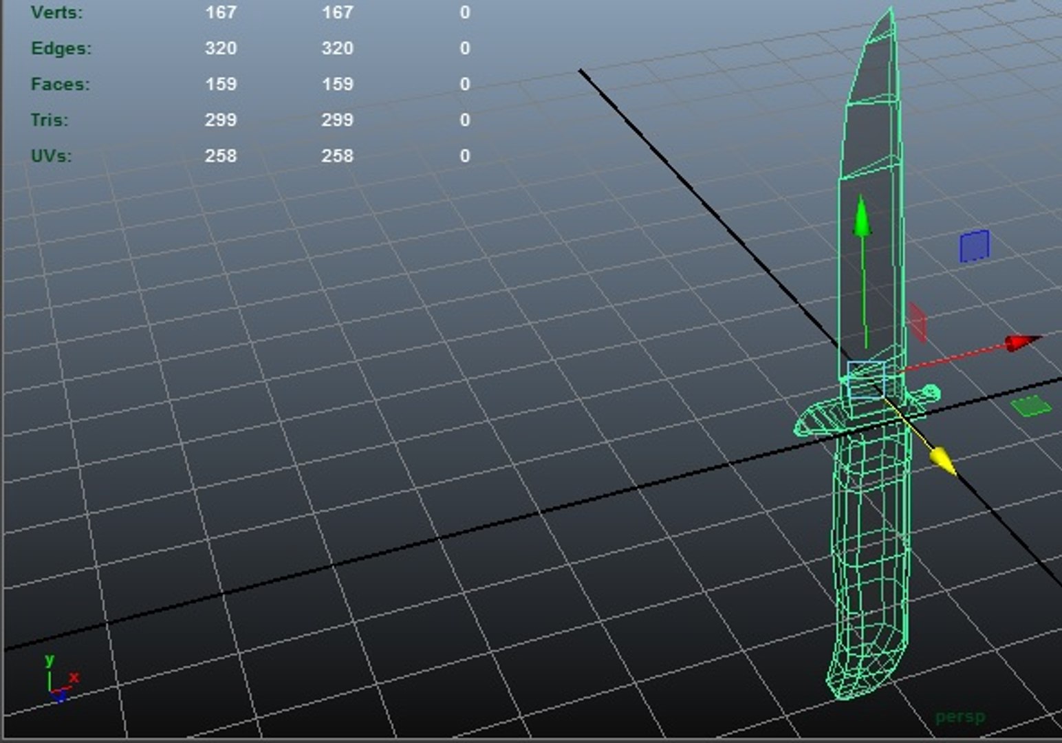 Knife Military 3d Model