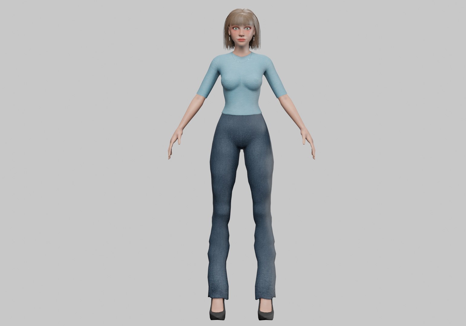 3D Model Standard Cute Woman V27984 - TurboSquid 2265330