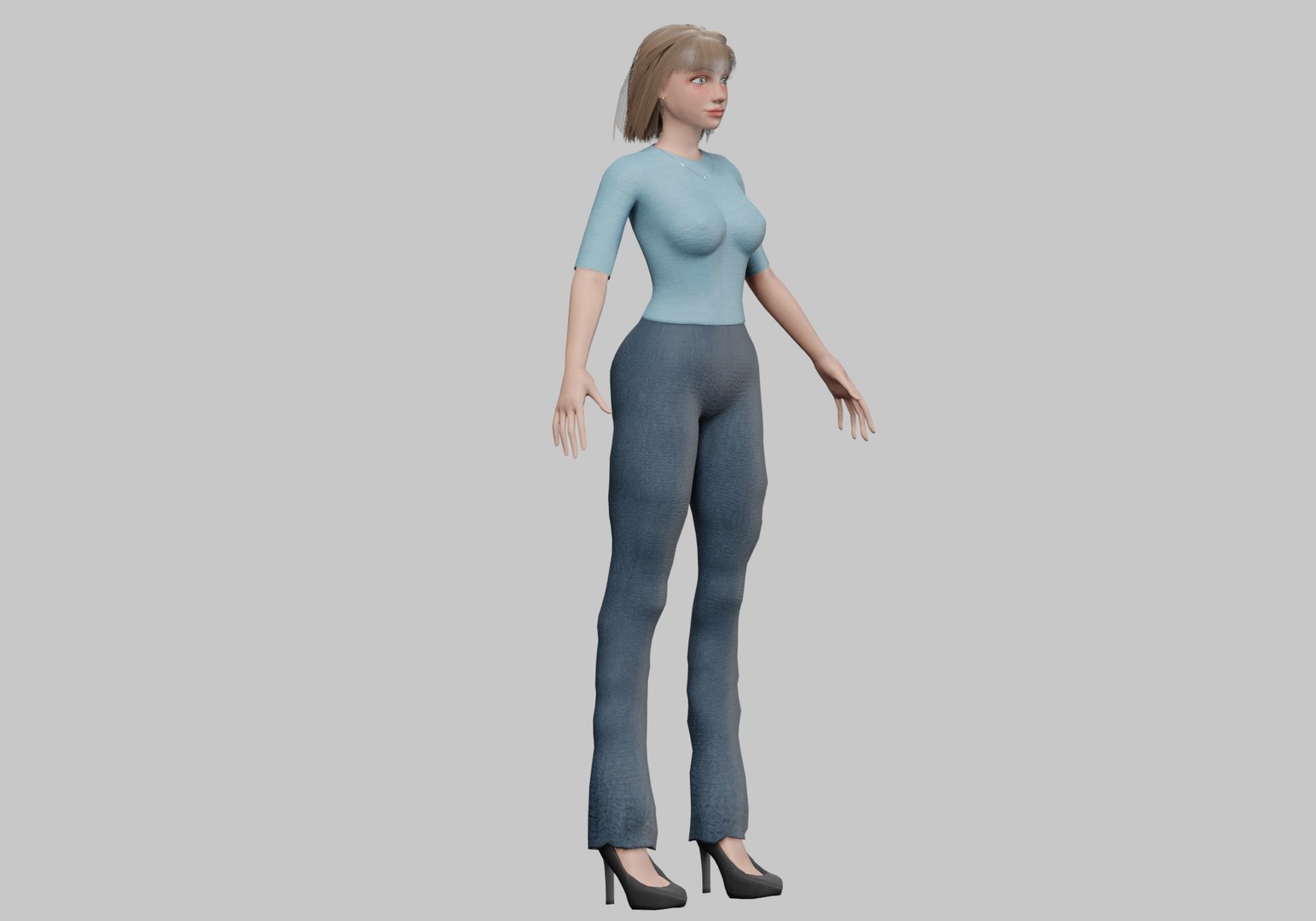 3D Model Standard Cute Woman V27984 - TurboSquid 2265330
