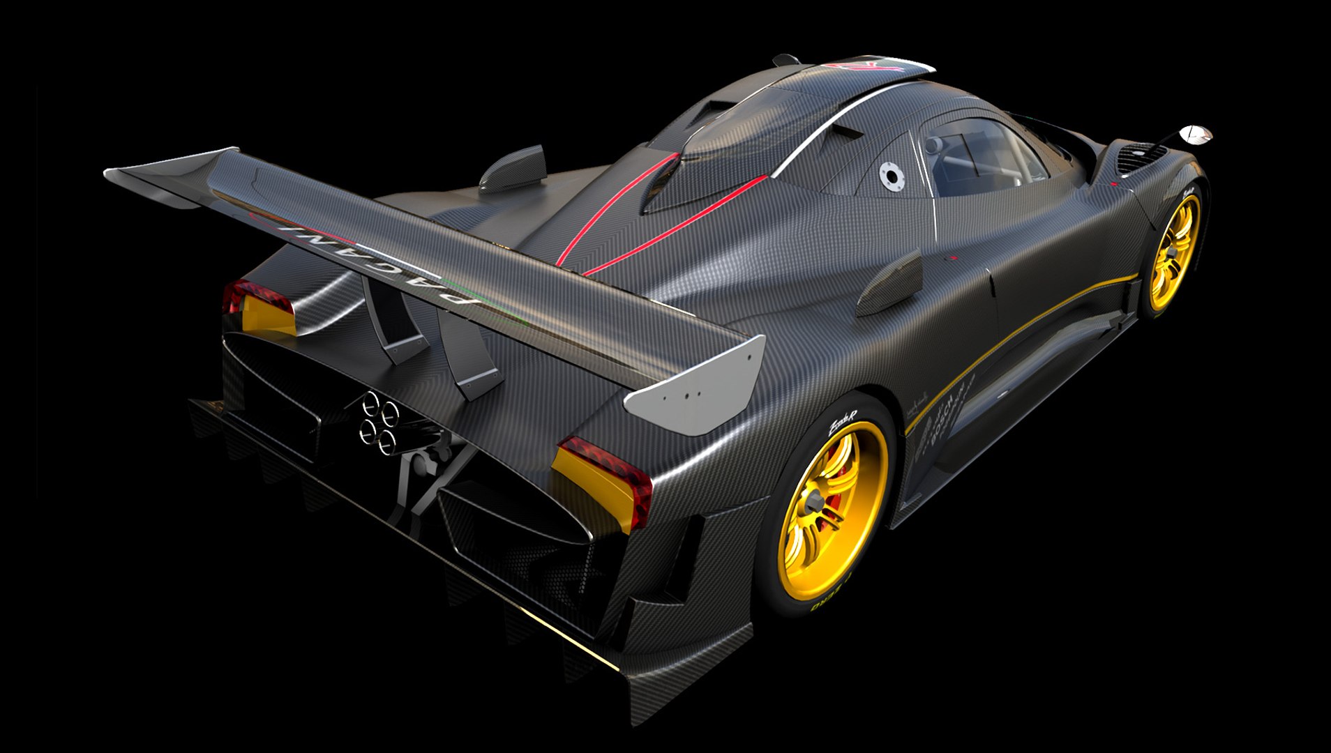 3d model pagani zonda r