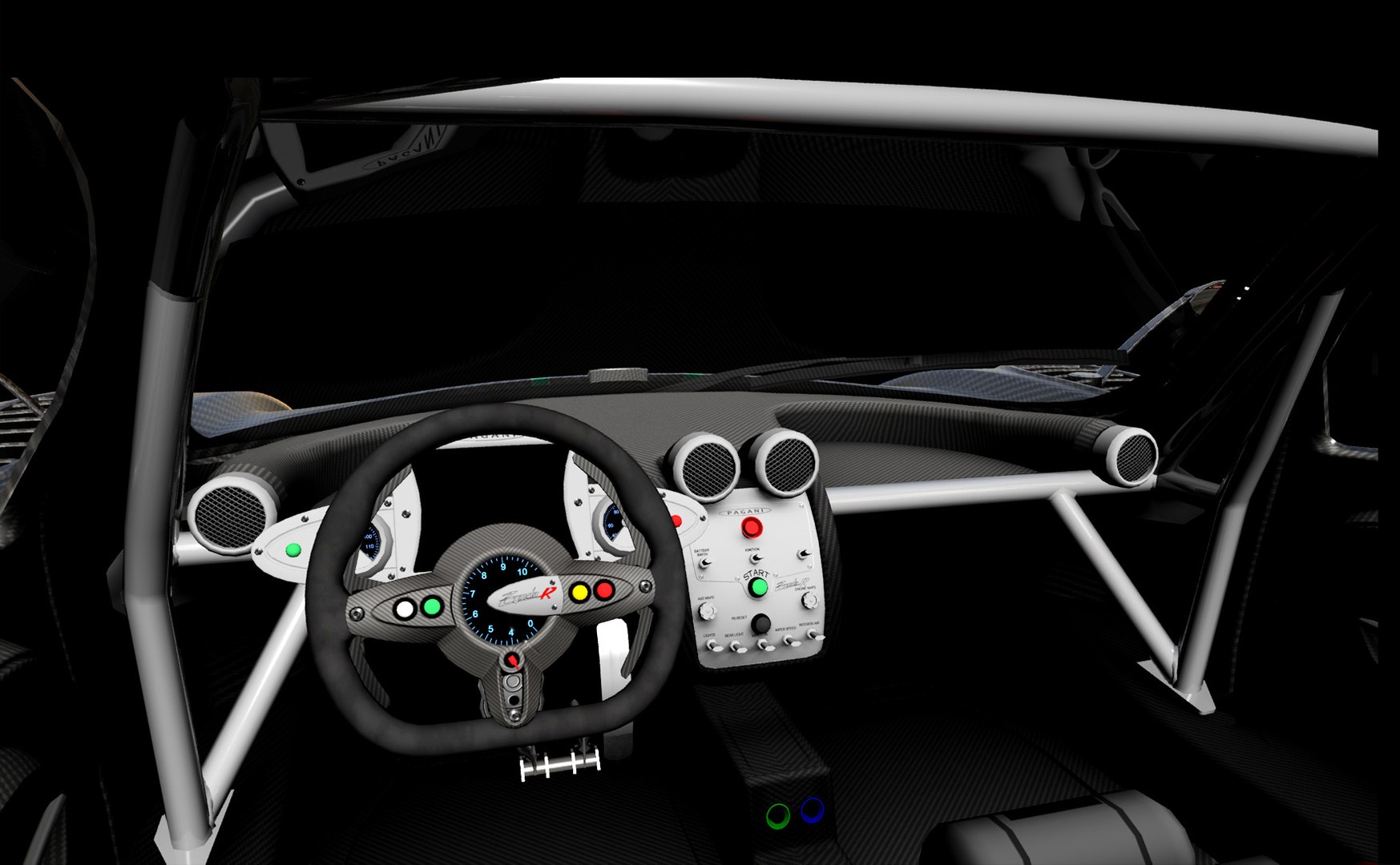 3d model pagani zonda r