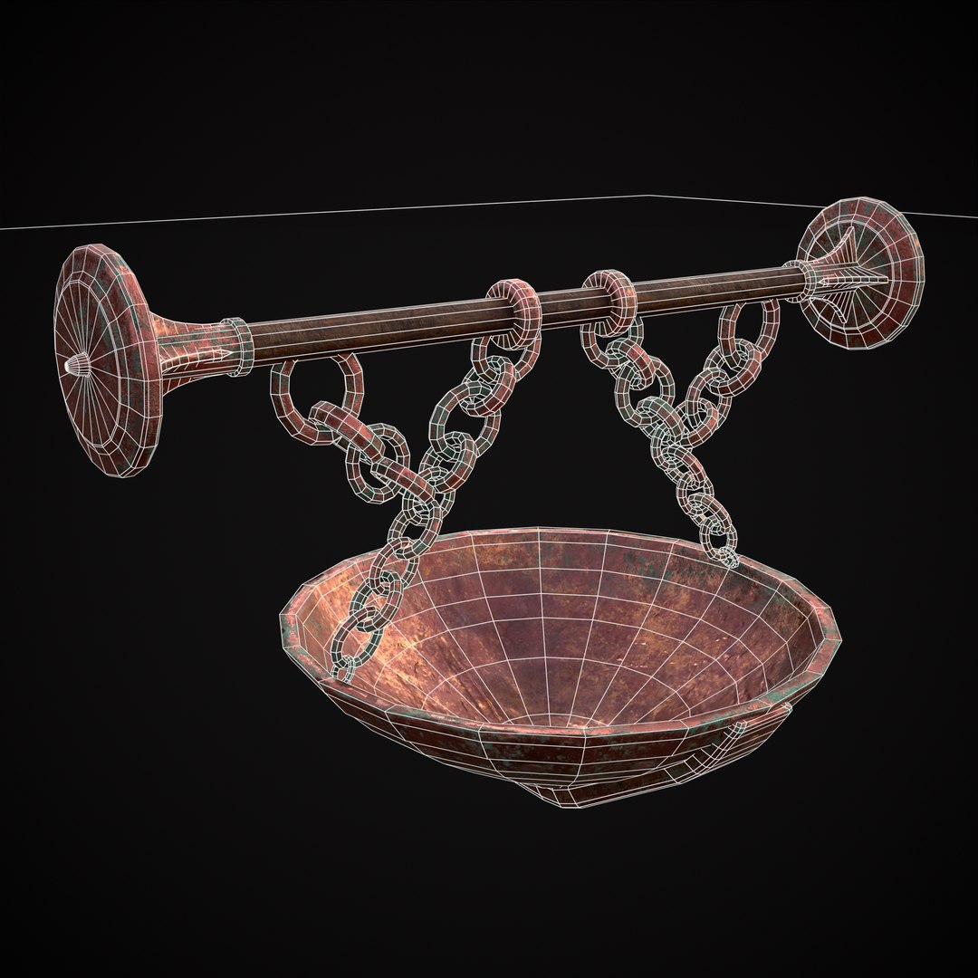 Hanging Copper Cauldron 3D Model - TurboSquid 2153965