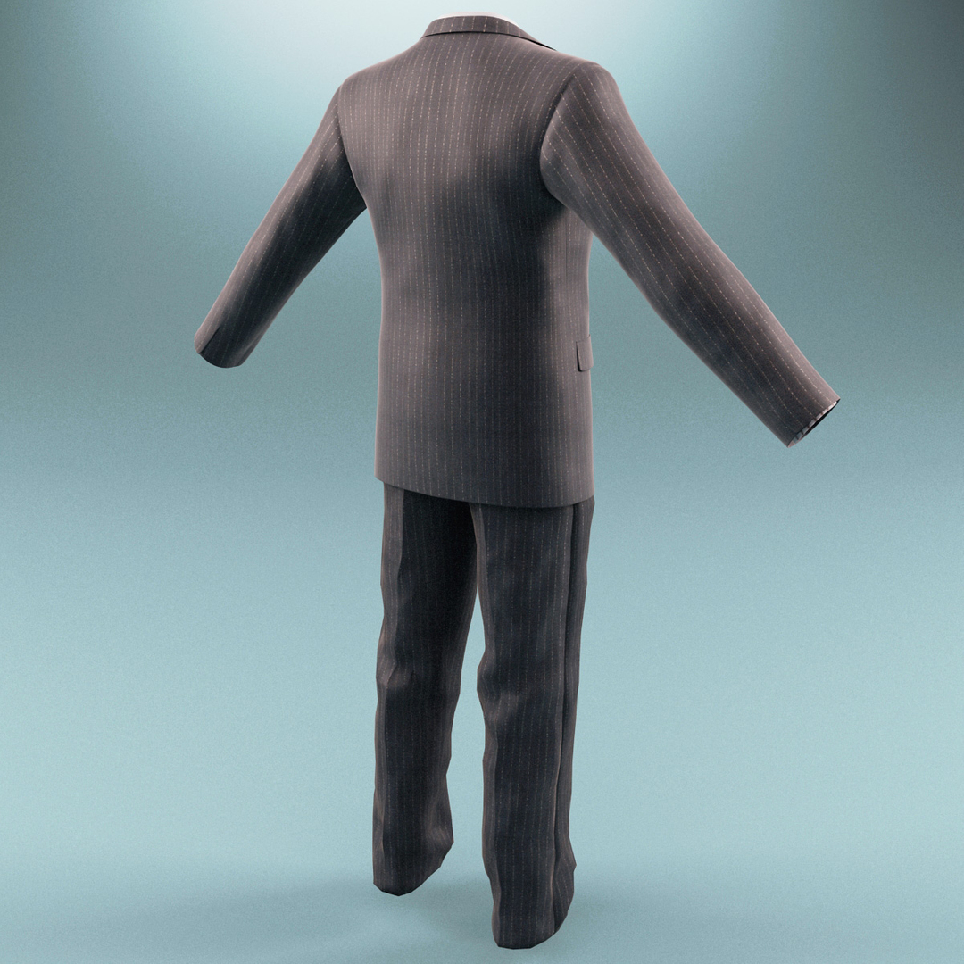 3d model men suit v4