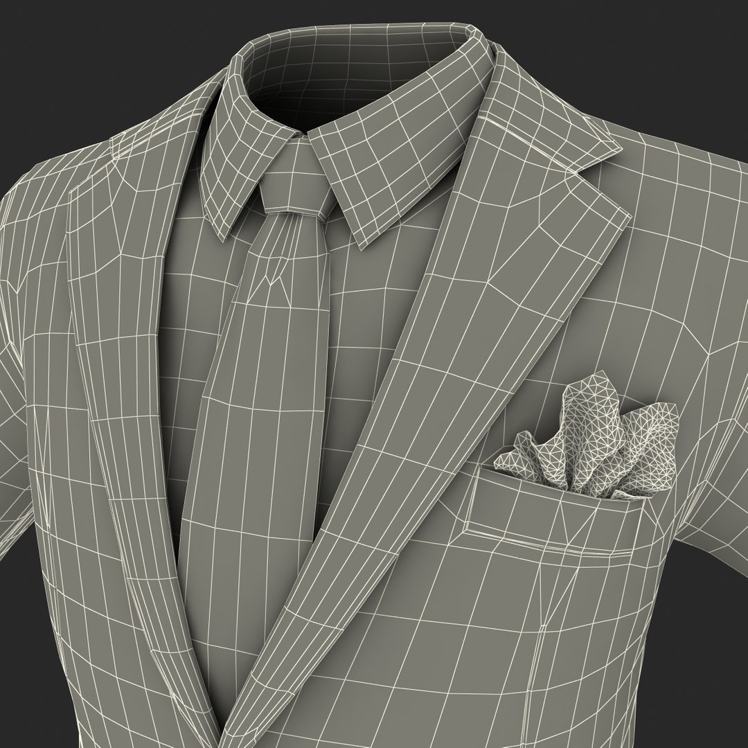 3d model men suit v4