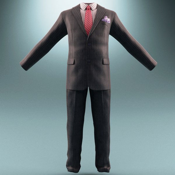 3d model men suit v4