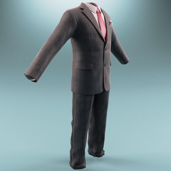 3d model men suit v4
