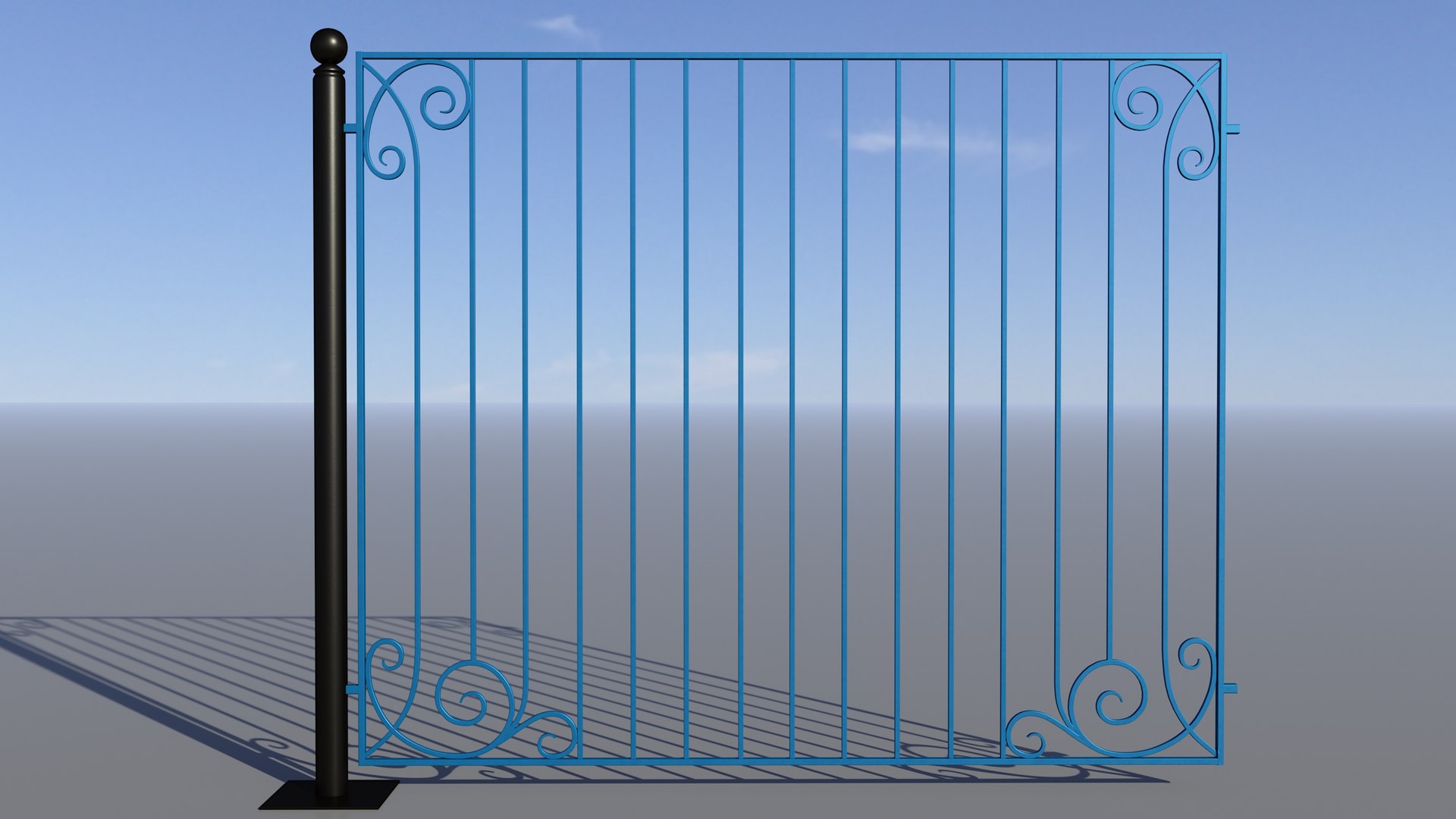 3D Iron Fence - TurboSquid 1646213
