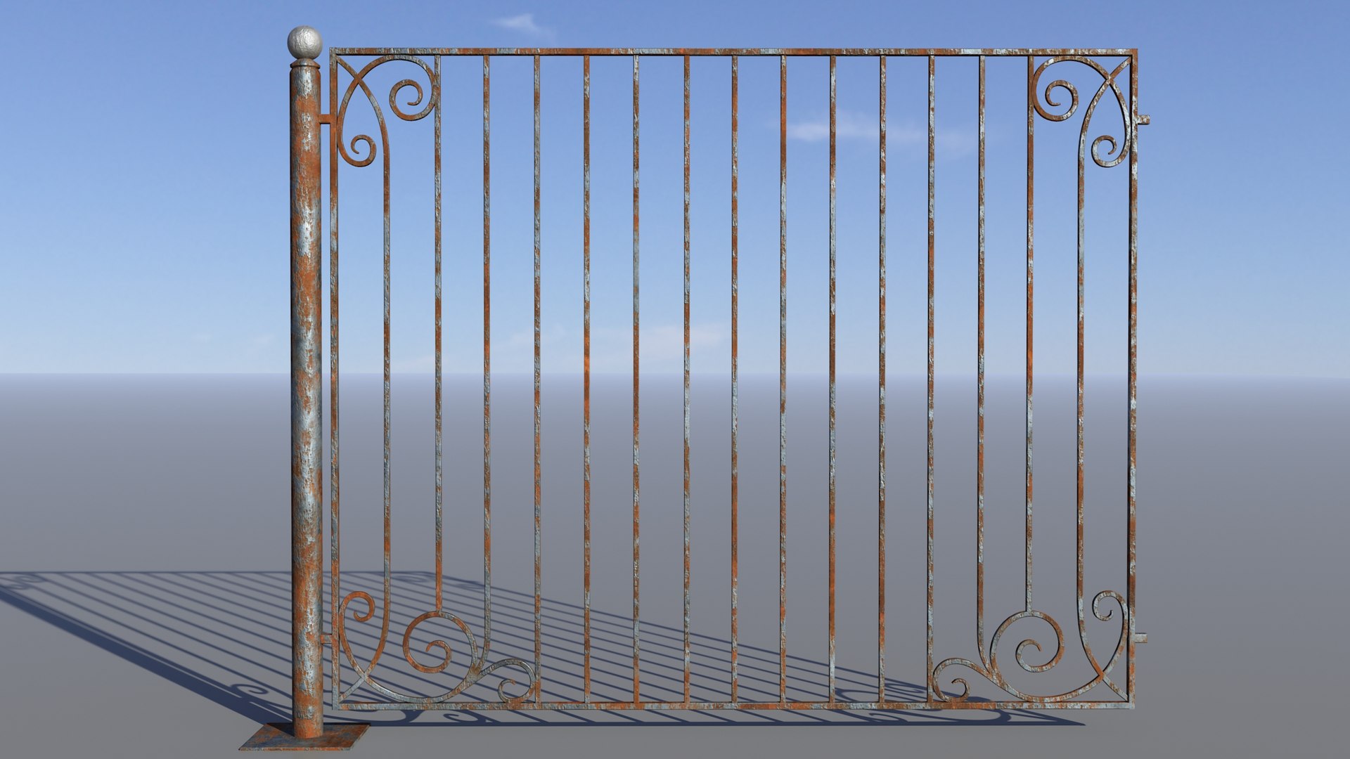 3D Iron Fence - TurboSquid 1646213