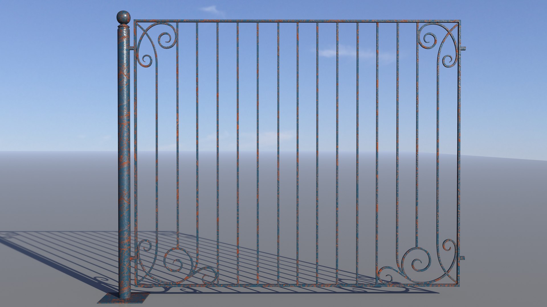 3D Iron Fence - TurboSquid 1646213