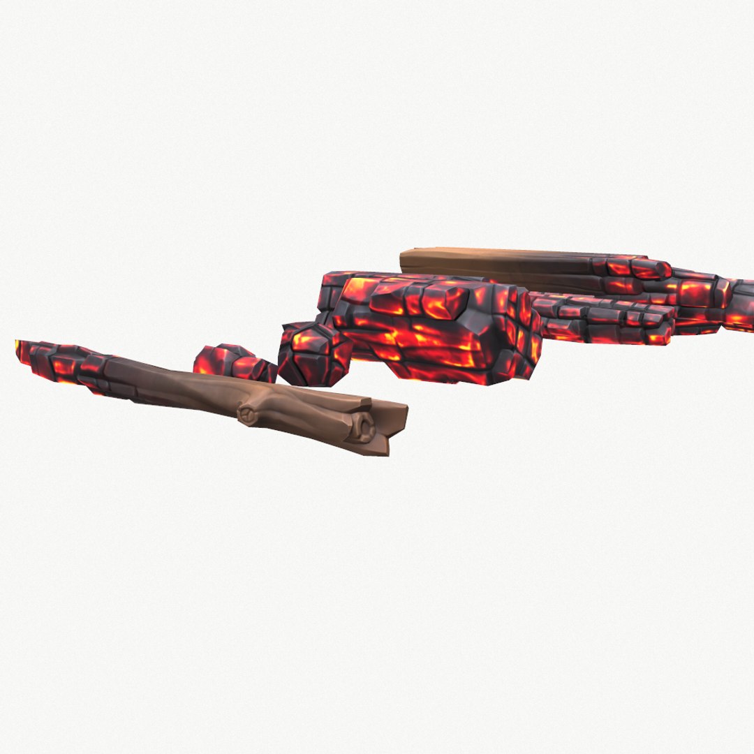 Stylized charred firewood model - TurboSquid 1347664