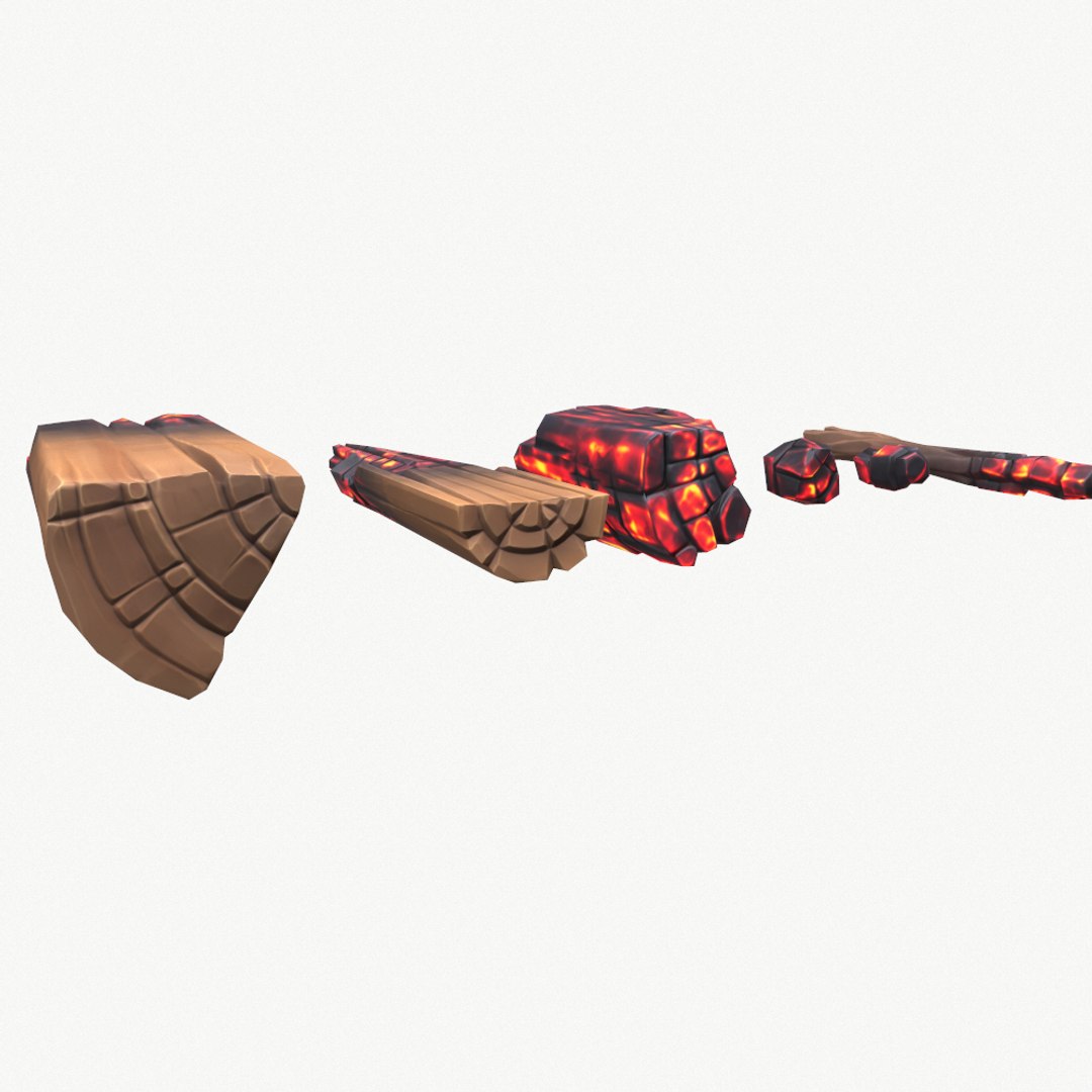 Stylized charred firewood model - TurboSquid 1347664