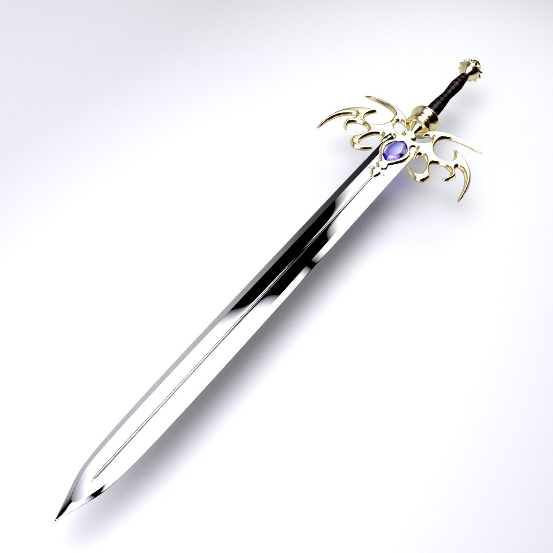 fantasy long sword 3d model