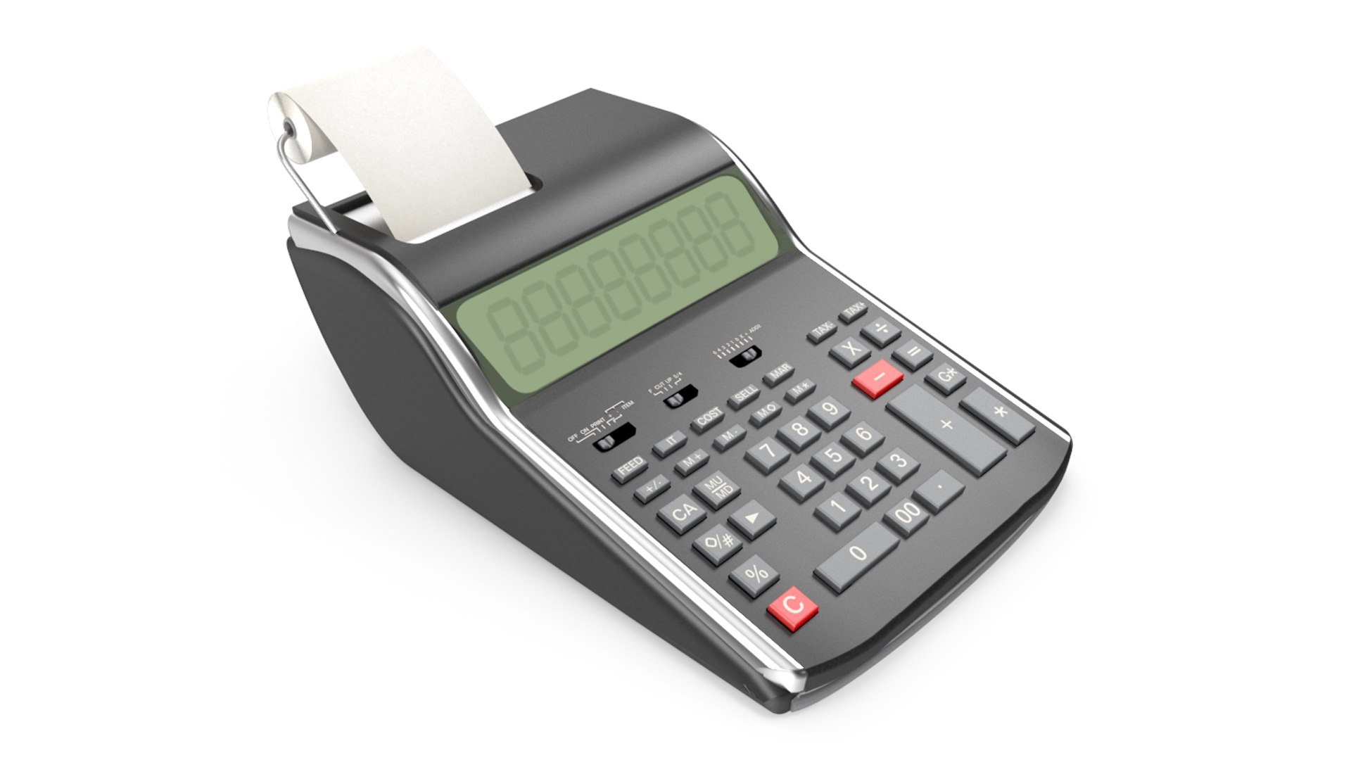 Printing Calculator 3D Model - TurboSquid 1892377