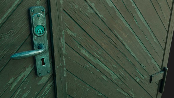 modelo 3d Old Doubledoors Marrón - PBR - TurboSquid 1843686